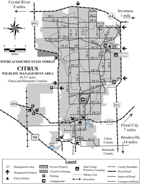Citrus WMA Brochure Map by Florida Fish and Wildlife Conservation ...