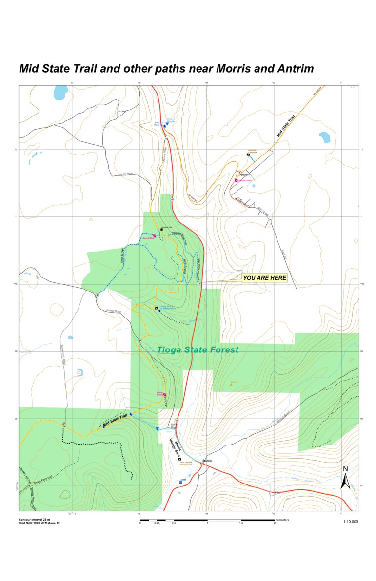 Haunted Mine Vista Kiosk Map by Mid State Trail Association, Inc ...