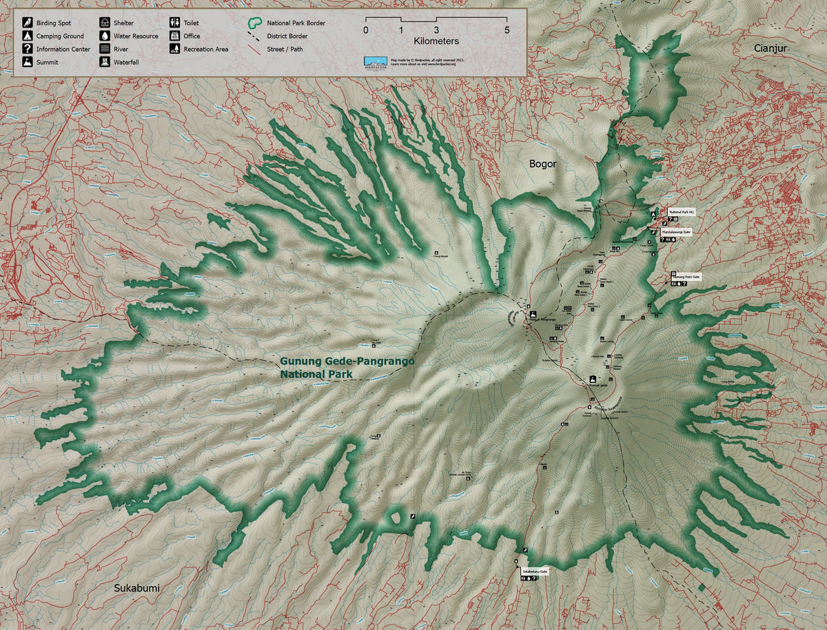 GUNUNG GEDE PANGRANGO - BIRDPACKER'S Map by Birdpacker Indonesia ...