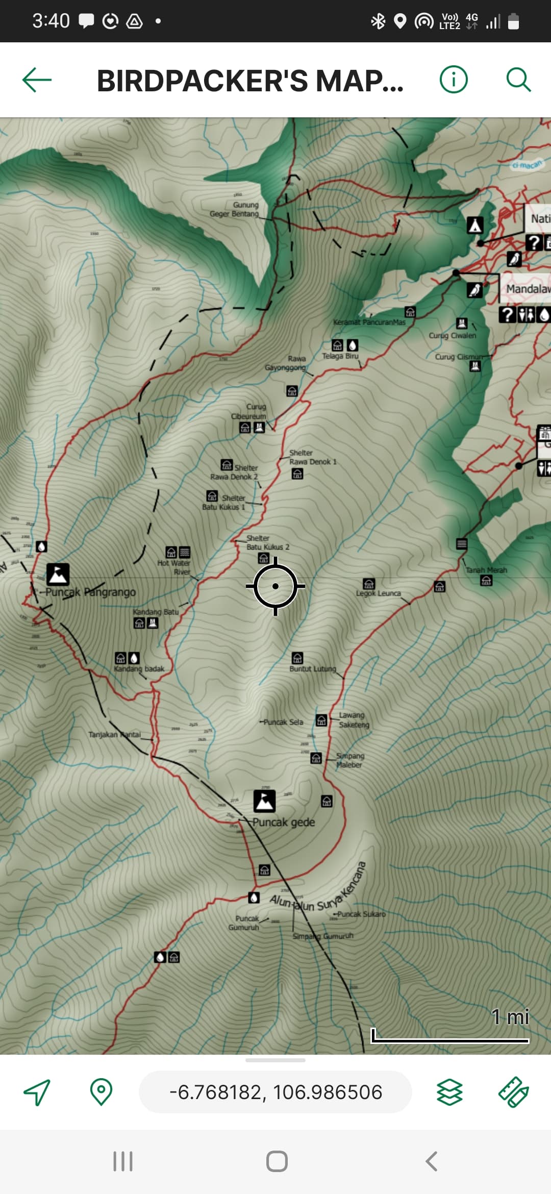 GUNUNG GEDE PANGRANGO - BIRDPACKER'S Map by Birdpacker Indonesia ...