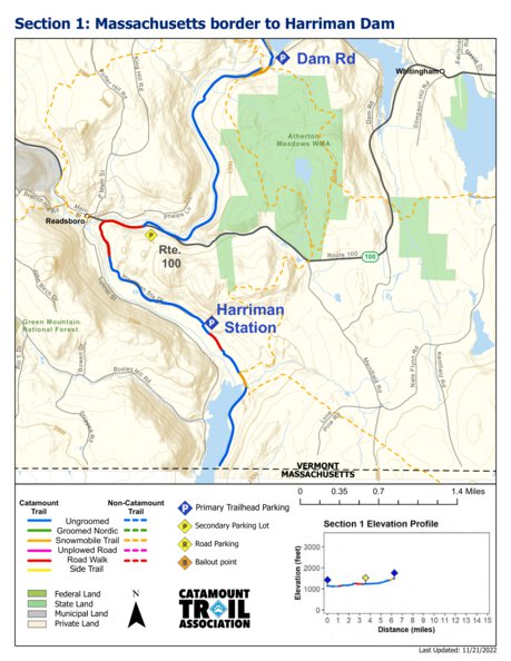 Catamount Trail - Section 1 Map by Catamount Trail Association | Avenza ...