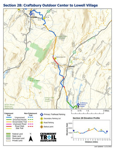 Catamount Trail - Section 28 Map by Catamount Trail Association ...