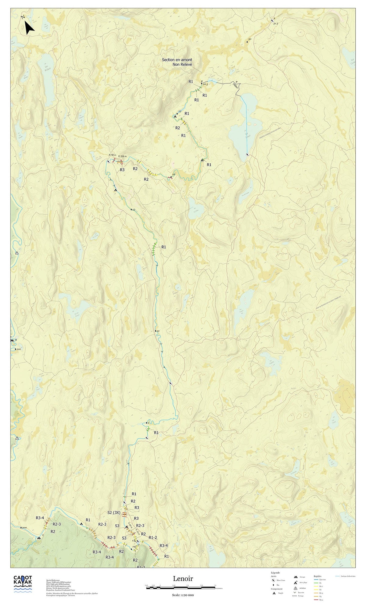 Rivière Lenoir Map by Canot Kayak Quebec | Avenza Maps