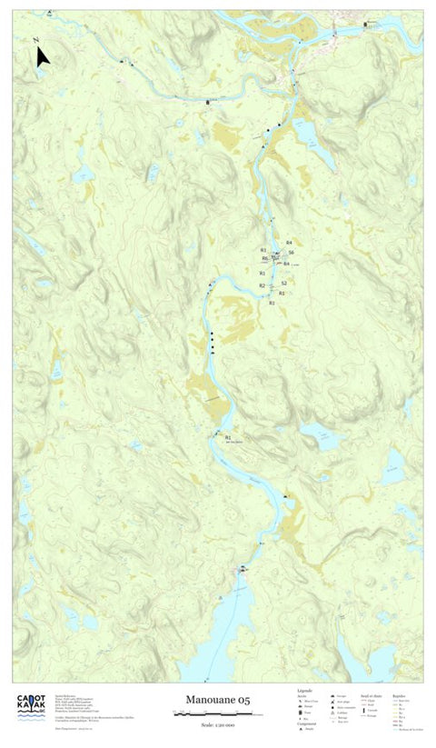 Rivière Manouane (Mauricie) Map by Canot Kayak Quebec | Avenza Maps