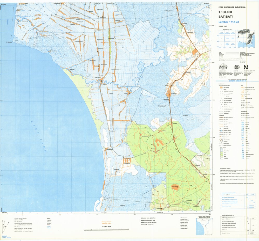 Batibati (1712-23) Map by Badan Informasi Geospasial | Avenza Maps
