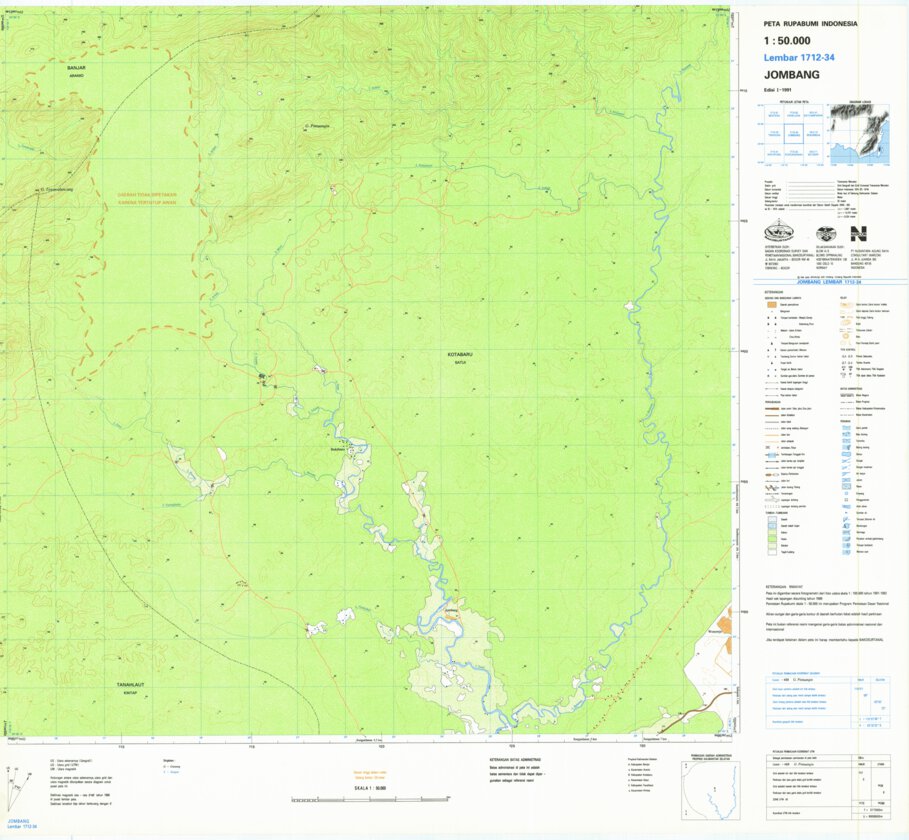 Jombang (1712-34) Map by Badan Informasi Geospasial | Avenza Maps