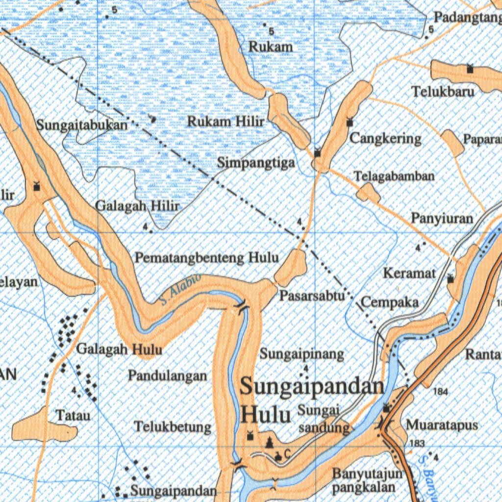 Sungaipandan Hulu (1713-61) Map by Badan Informasi Geospasial | Avenza Maps