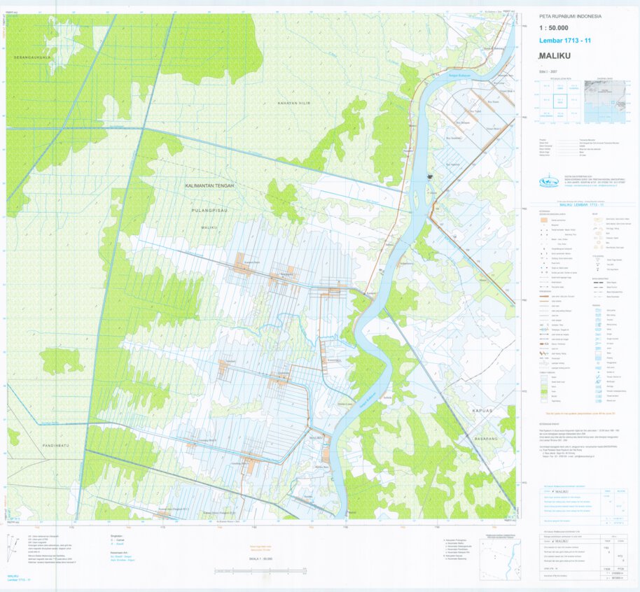 Maliku (1713-11) Map by Badan Informasi Geospasial | Avenza Maps