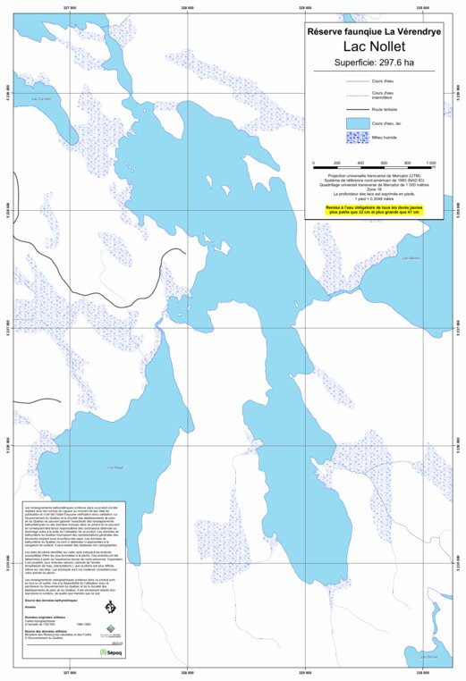 Lac Nollet (La Vérendrye) Map by Sepaq | Avenza Maps