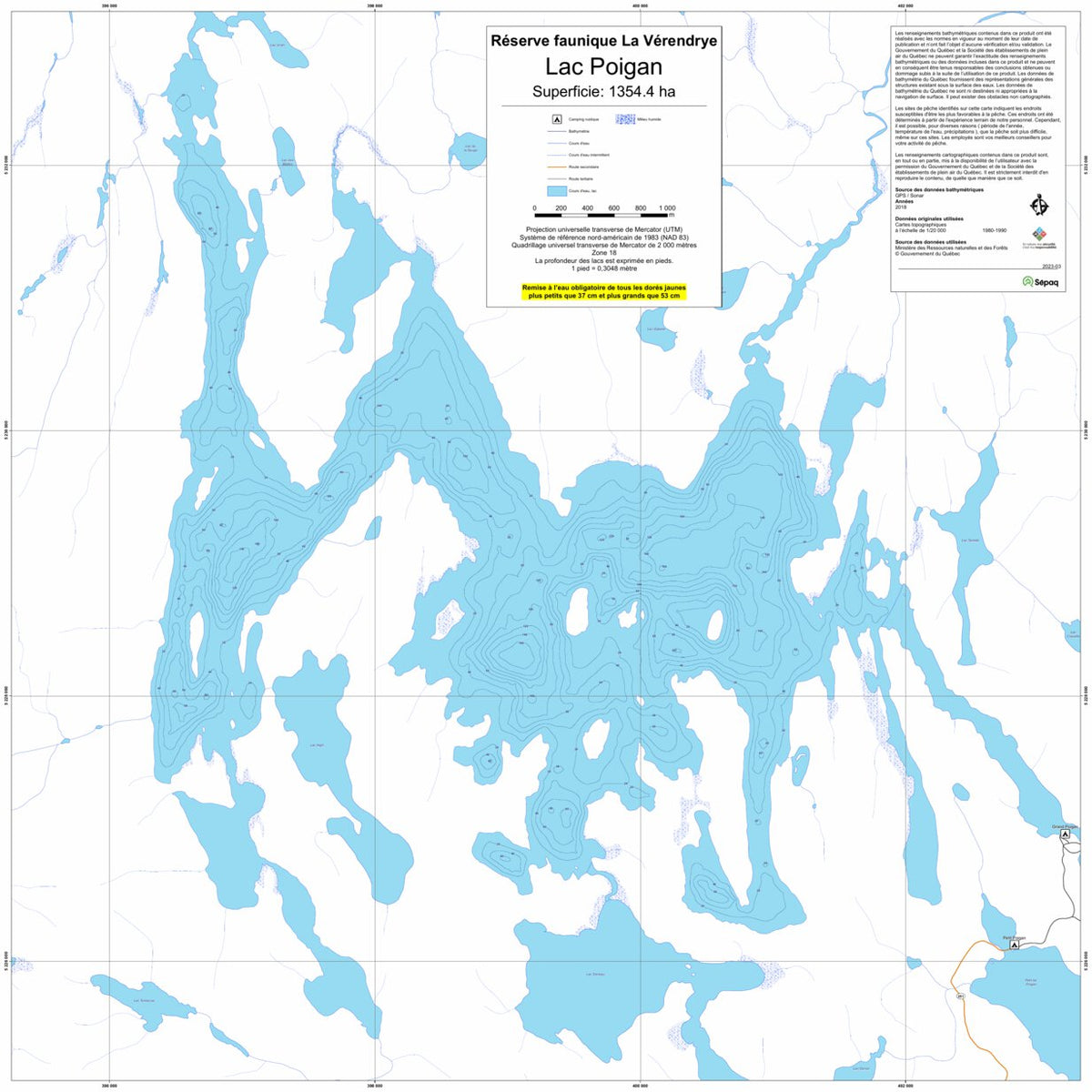 Lac Poigan (La Vérendrye) Map by Sepaq | Avenza Maps