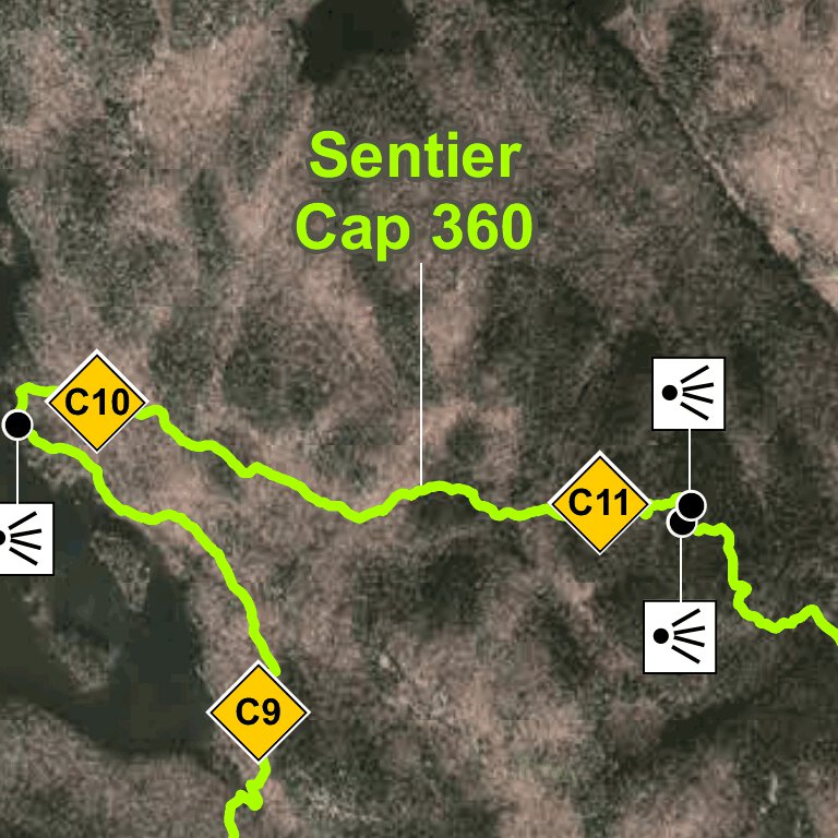 Sentiers Expédition - Cap 360 - Mont Gorille Map by MRC des Laurentides ...