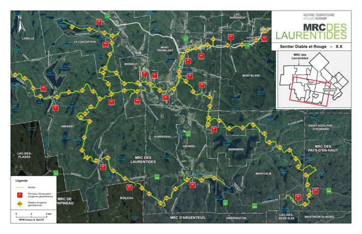 Sentier Diable et Rouge Map by MRC des Laurentides | Avenza Maps