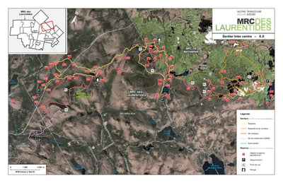 Sentier Intercentre MRCL Map by MRC des Laurentides | Avenza Maps