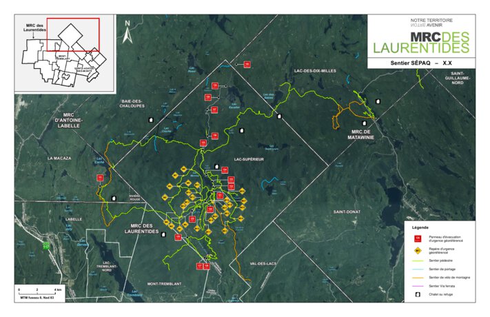 Sentier SÉPAQ Map by MRC des Laurentides | Avenza Maps