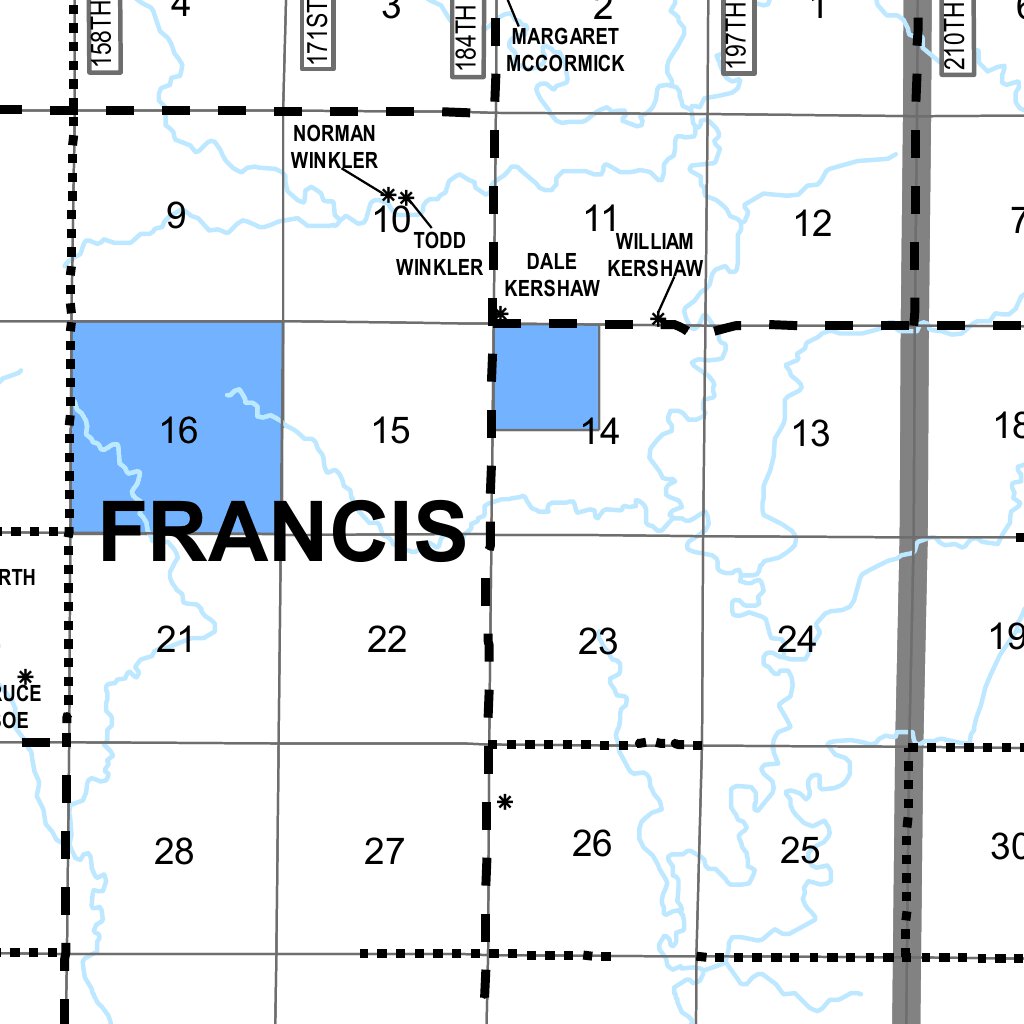 BURLEIGH COUNTY ROAD Map by GREAT PLAINS DIRECTORY SERVICE | Avenza Maps