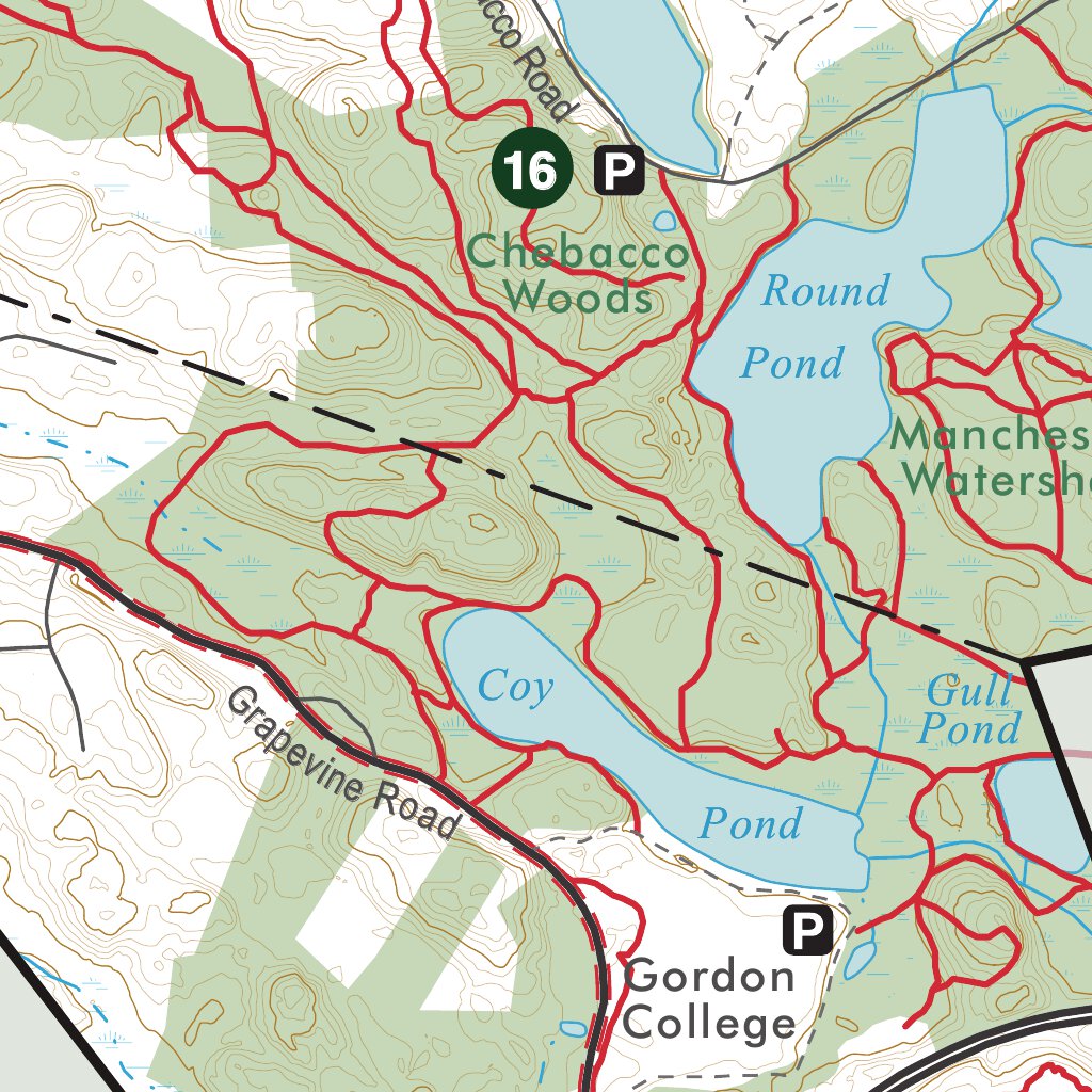 ECTA Hamilton Wenham Trail Map by Essex County Trail Association ...