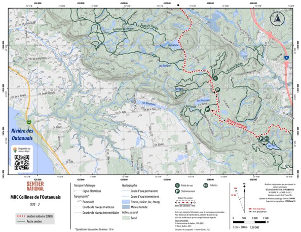 SNQ | Carte Outaouais 2 Map by Rando Quebec | Avenza Maps