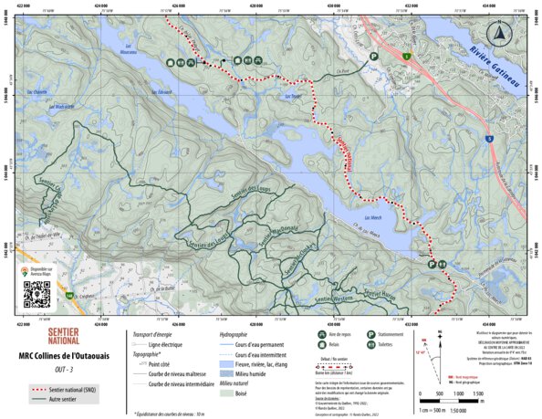 SNQ | Carte Outaouais 3 Map by Rando Quebec | Avenza Maps