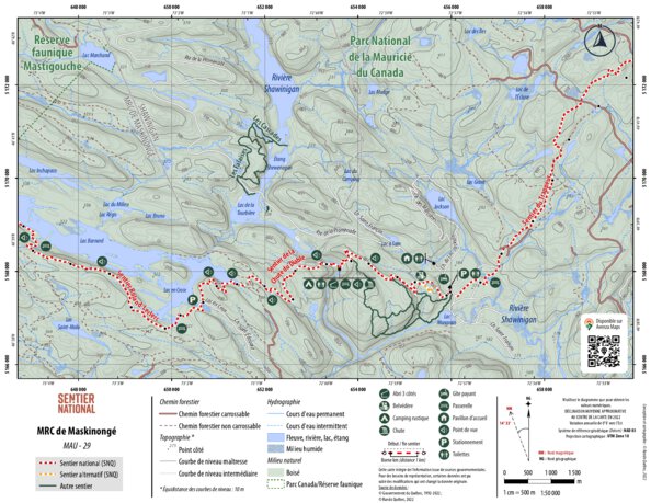 SNQ | Carte Mauricie 29 Map by Rando Quebec | Avenza Maps