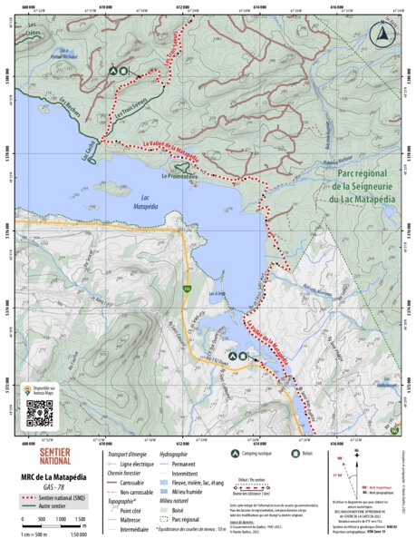 SNQ | Carte Gaspésie 78 Map by Rando Quebec | Avenza Maps