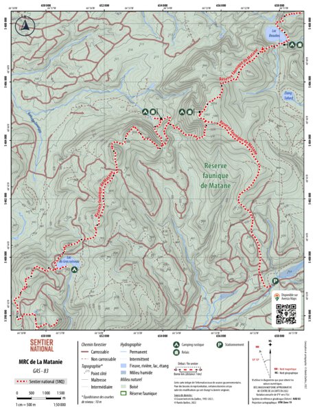 SNQ | Carte Gaspésie 83 Map by Rando Quebec | Avenza Maps
