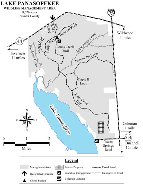 Lake Panasoffkee WMA Brochure Map by Florida Fish and Wildlife ...