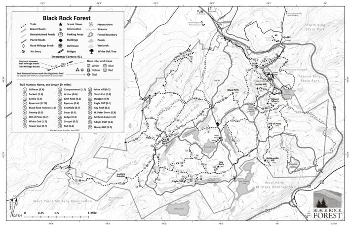 Black Rock Forest Trail Map, Cornwall, NY by Black Rock Forest | Avenza ...