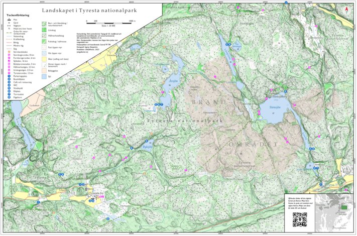 Tyresta nationalpark Map by UtaGaKartor | Avenza Maps