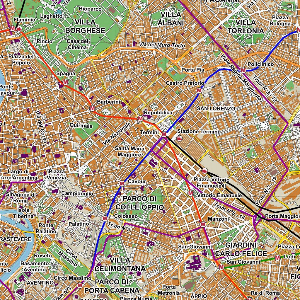 N° 1 ‐ PARCHI E QUARTIERI DI ROMA DENTRO IL GRA Map by Edizioni il Lupo ...