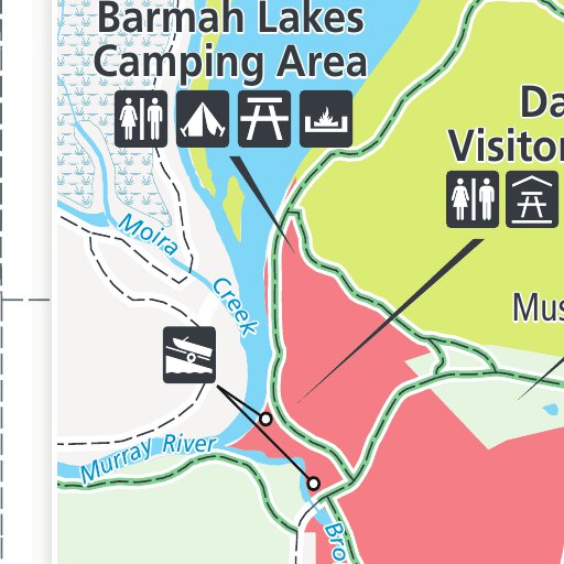 Barmah National Park - Map 1 Visitor Guide by Parks Victoria | Avenza Maps