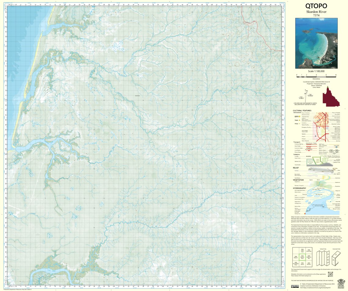 Skardon River (7374) Map by Department of Resources | Avenza Maps
