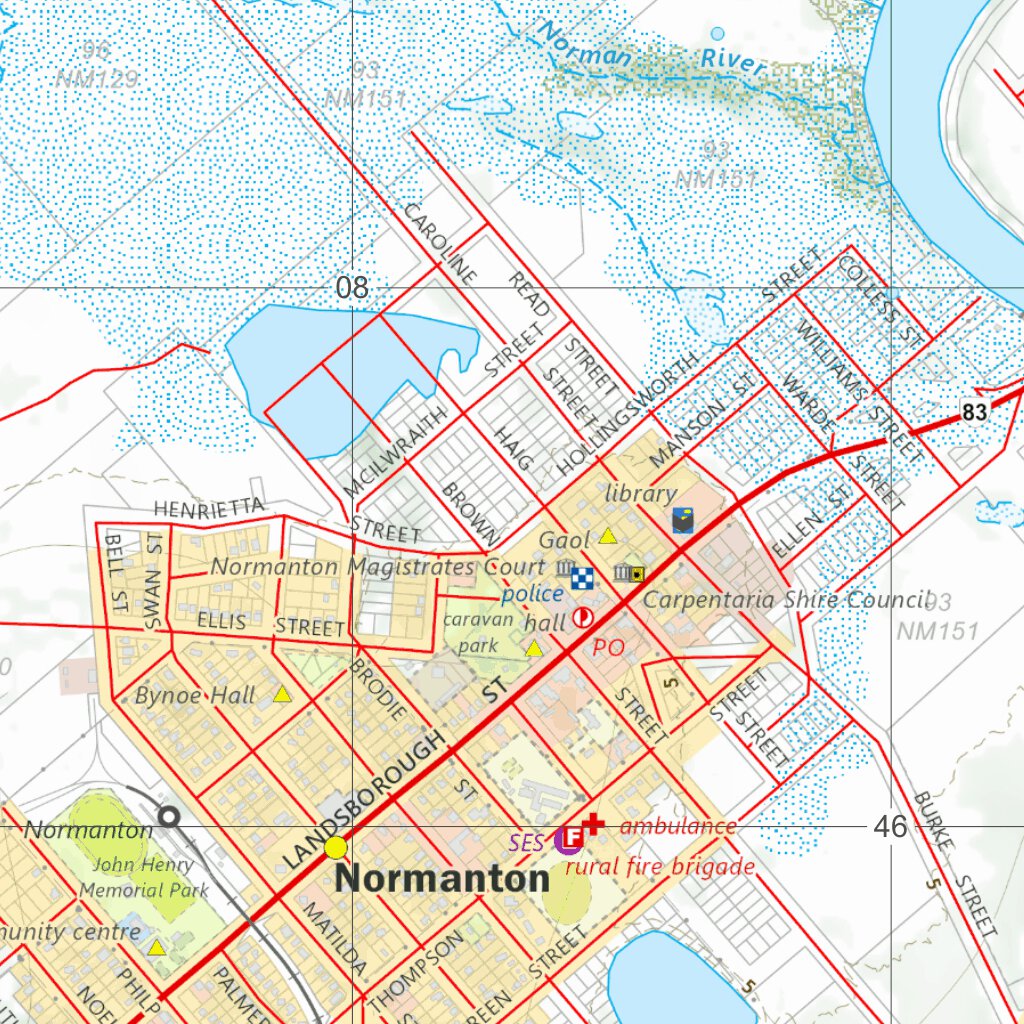 Normanton (7162-43) Map by Department of Resources | Avenza Maps