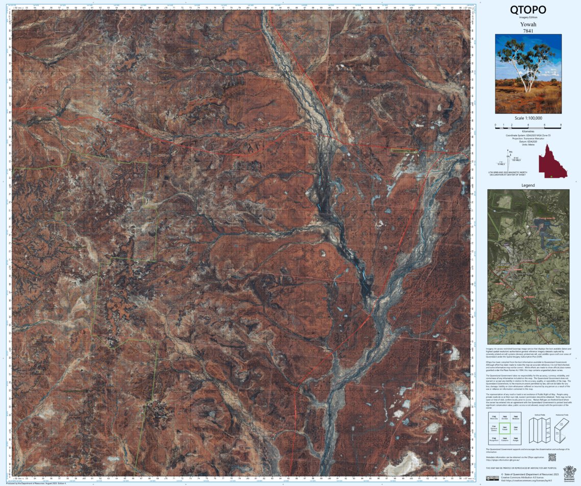 Yowah (7841i) Map by Department of Resources | Avenza Maps