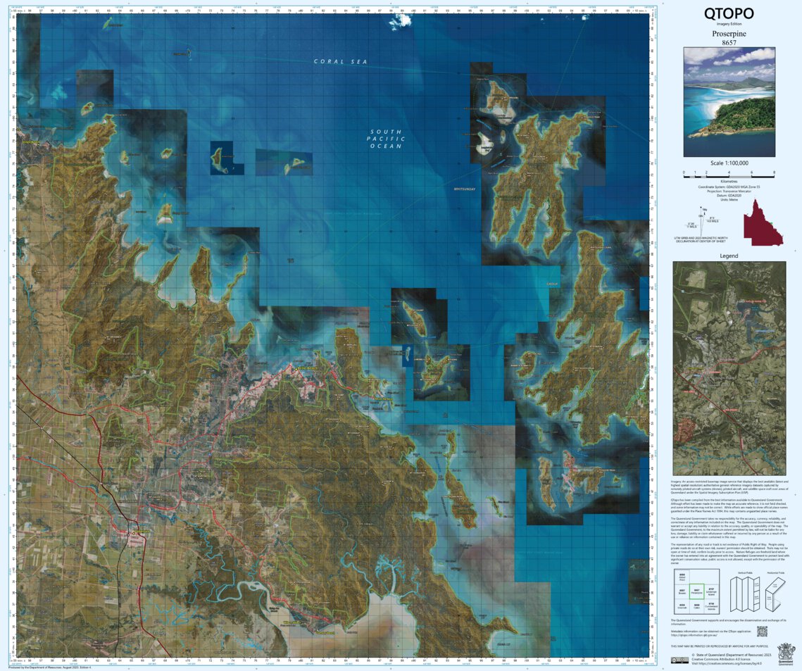 Proserpine (8657i) Map by Department of Resources | Avenza Maps