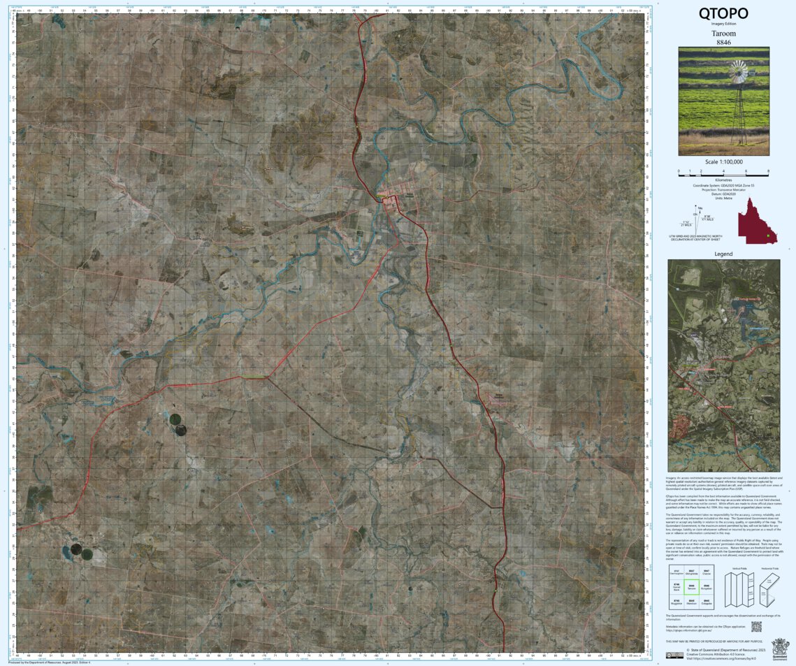 Taroom (8846i) Map by Department of Resources | Avenza Maps