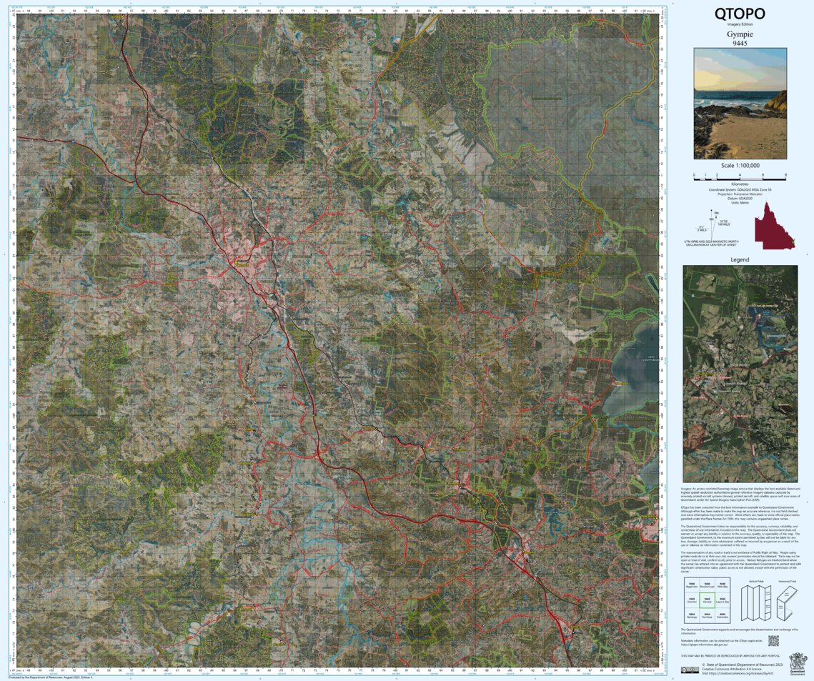 Gympie (9445i) Map by Department of Resources | Avenza Maps