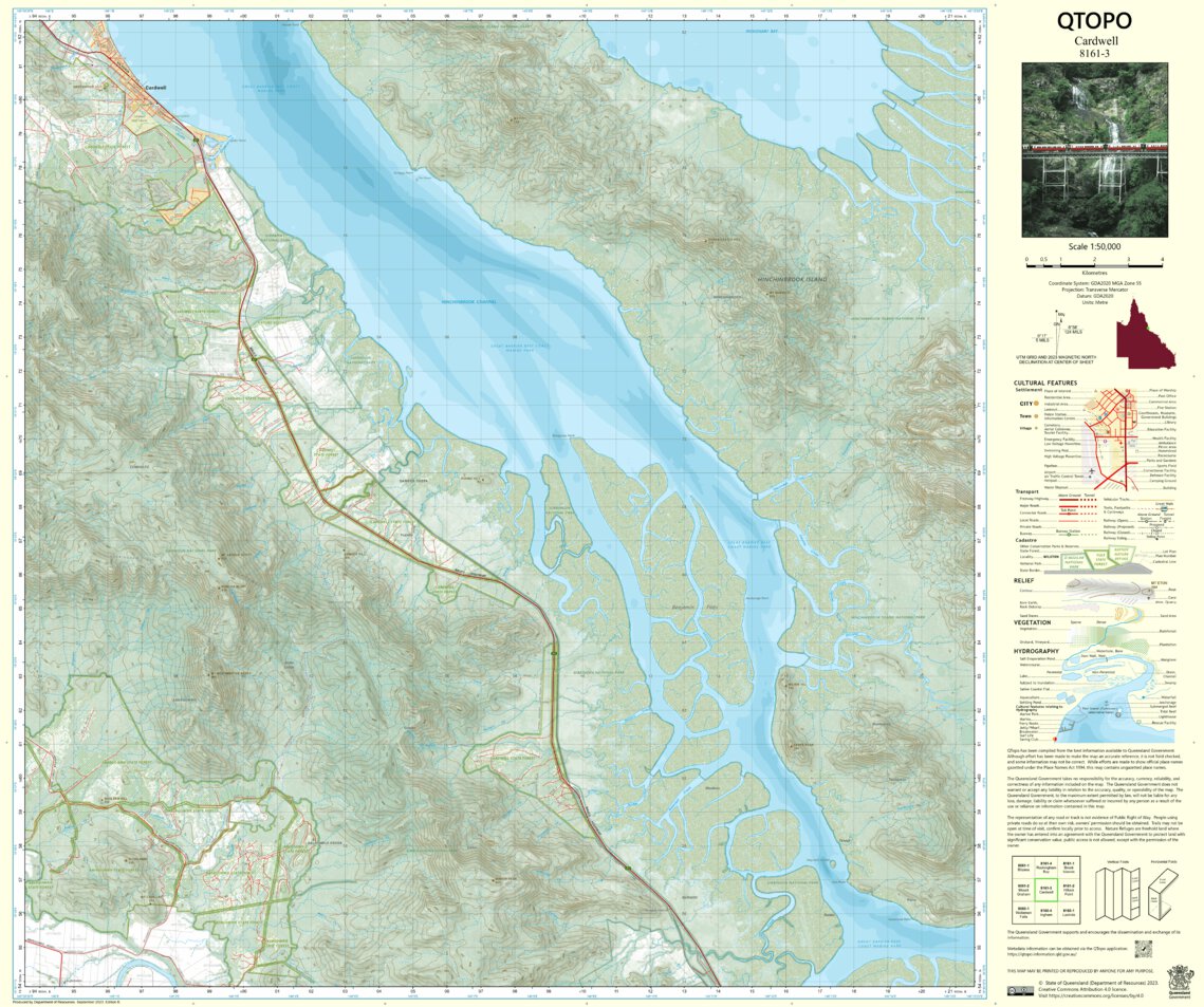 Cardwell (8161-3) Map by Department of Resources | Avenza Maps