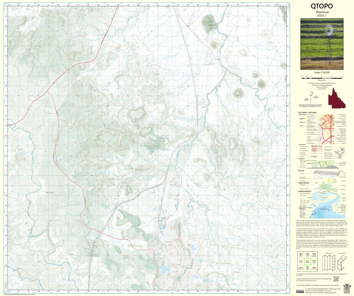 Byerwen (8455-1) Map by Department of Resources | Avenza Maps