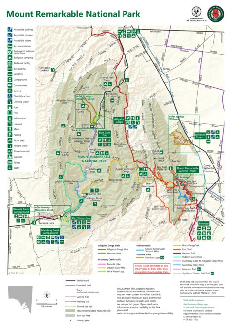 Mount Remarkable National Park Map by Department for Environment and ...