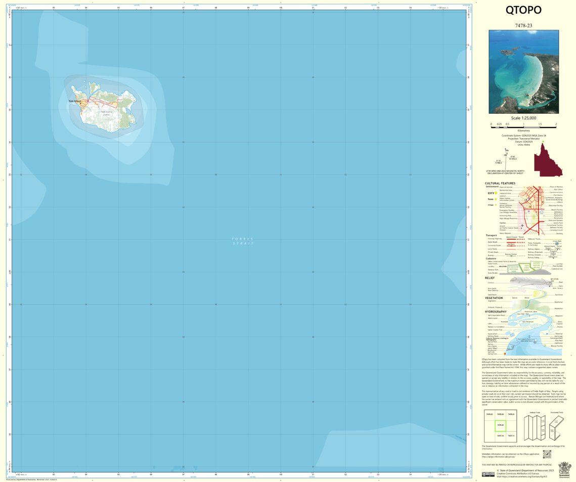 Gabba Island (7478-23) Map by Department of Resources | Avenza Maps