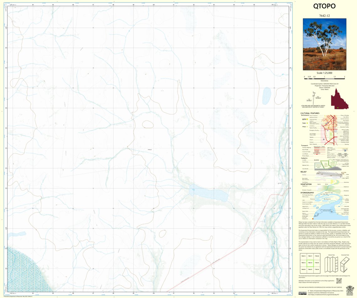 Thargomindah (7642-12) Map by Department of Resources | Avenza Maps
