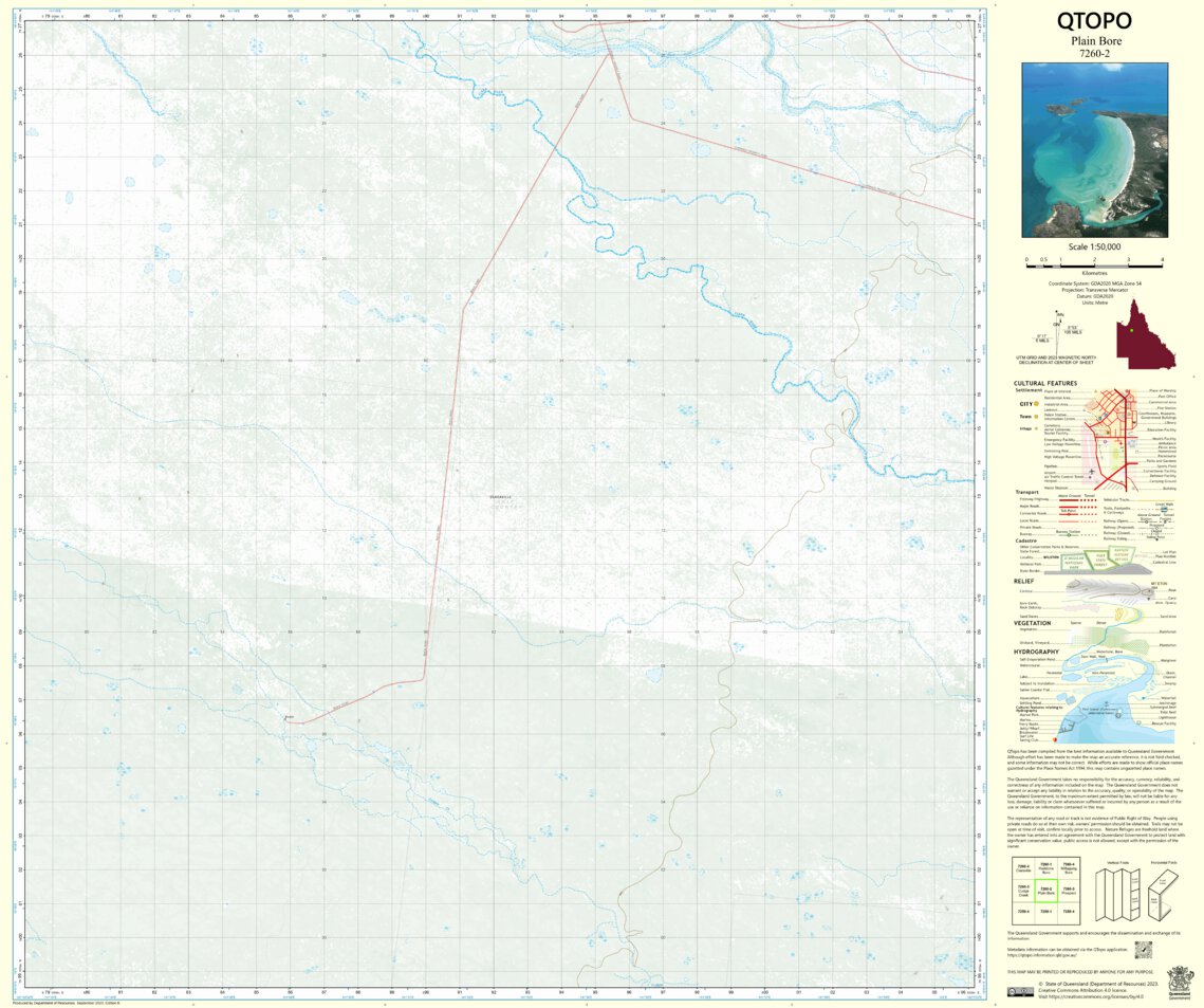 Plain Bore (7260-2) Map by Department of Resources | Avenza Maps