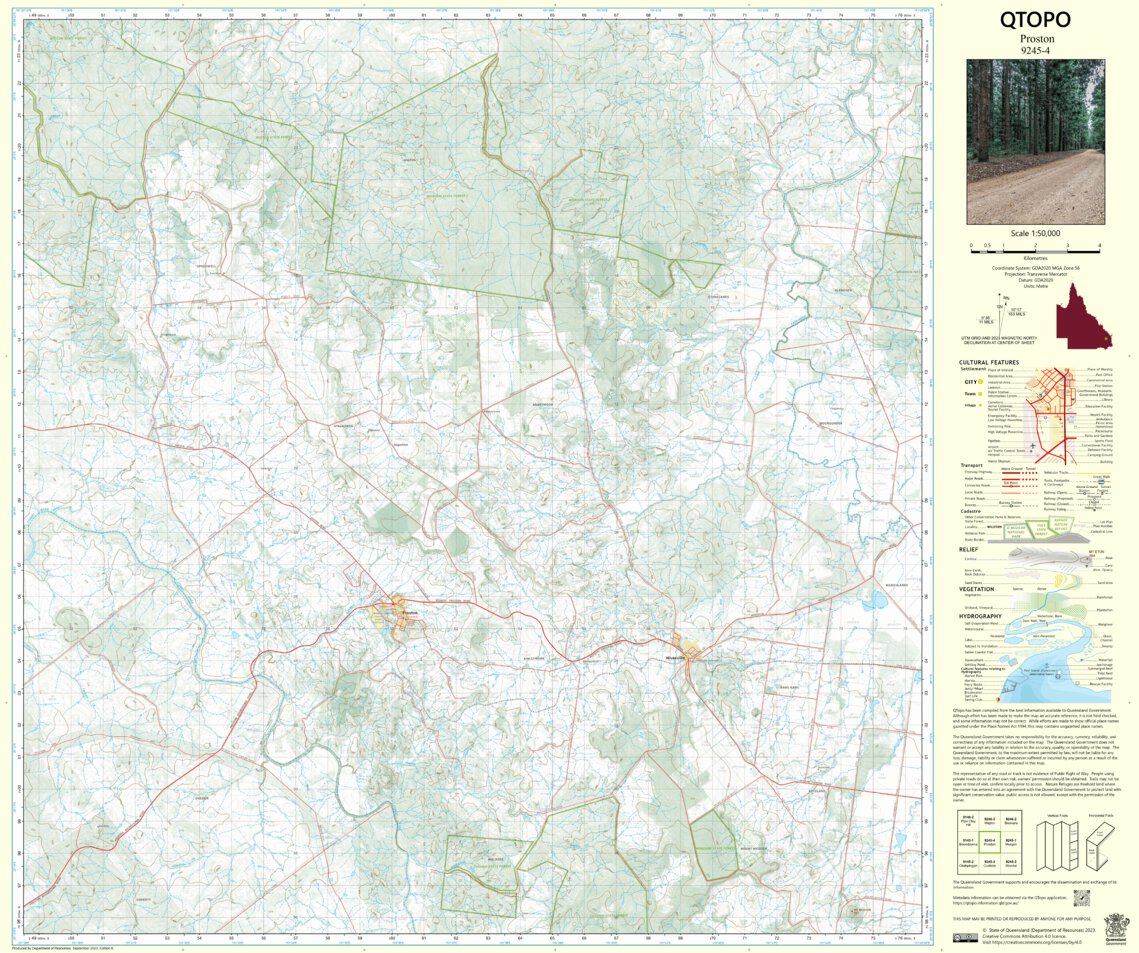 Proston (9245-4) Map by Department of Resources | Avenza Maps