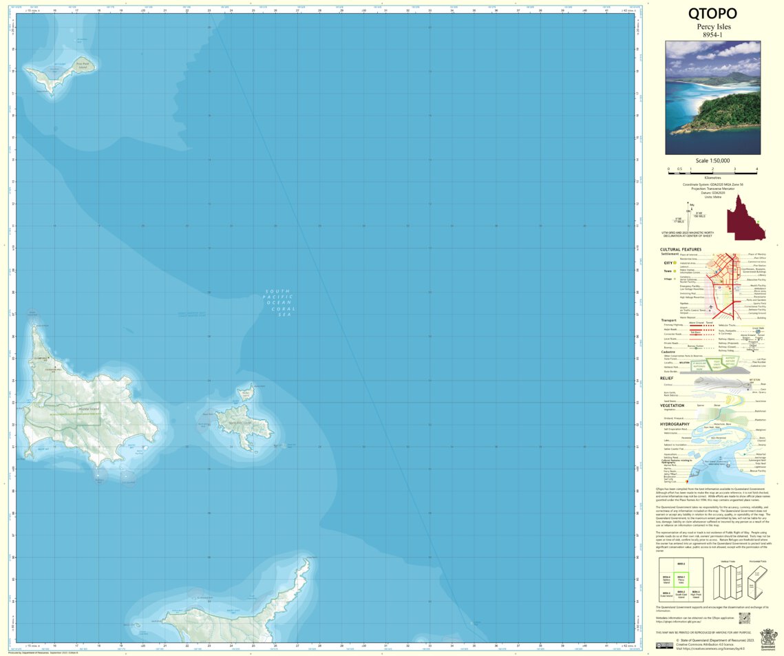 Percy Isles (8954-1) Map by Department of Resources | Avenza Maps