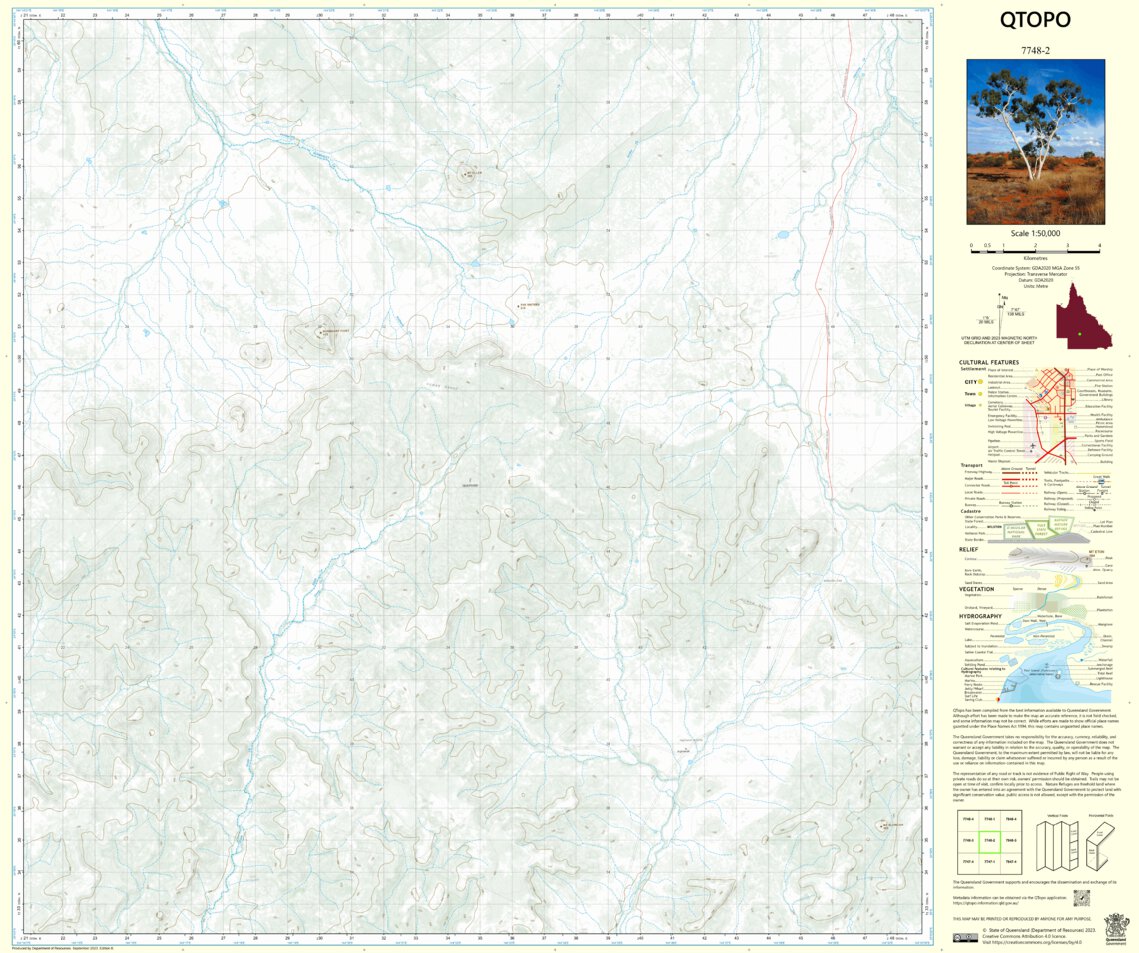 Yaraka (7748-2) Map by Department of Resources | Avenza Maps