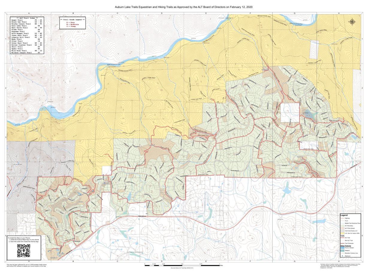 Auburn Lake Trails Map by M3D | Avenza Maps