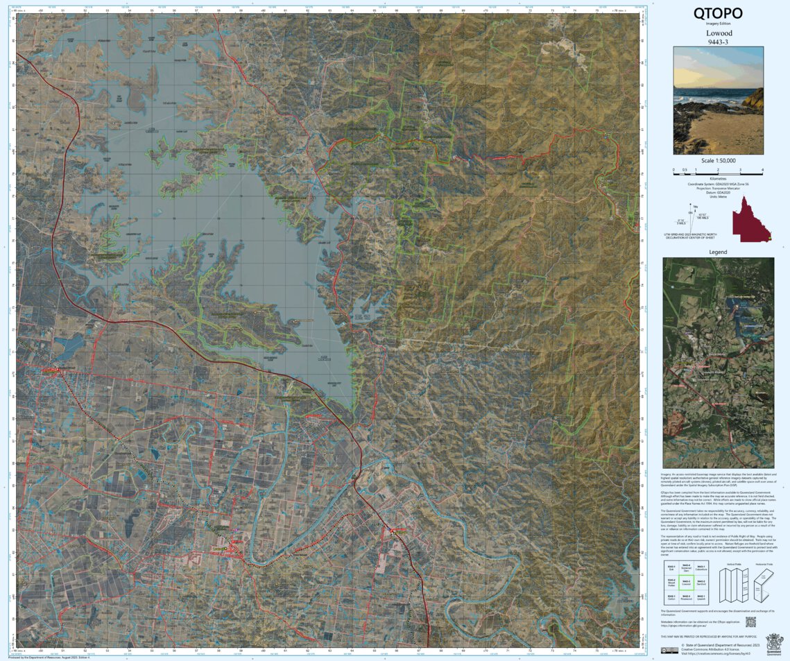 Lowood (9443-3i) Map by Department of Resources | Avenza Maps