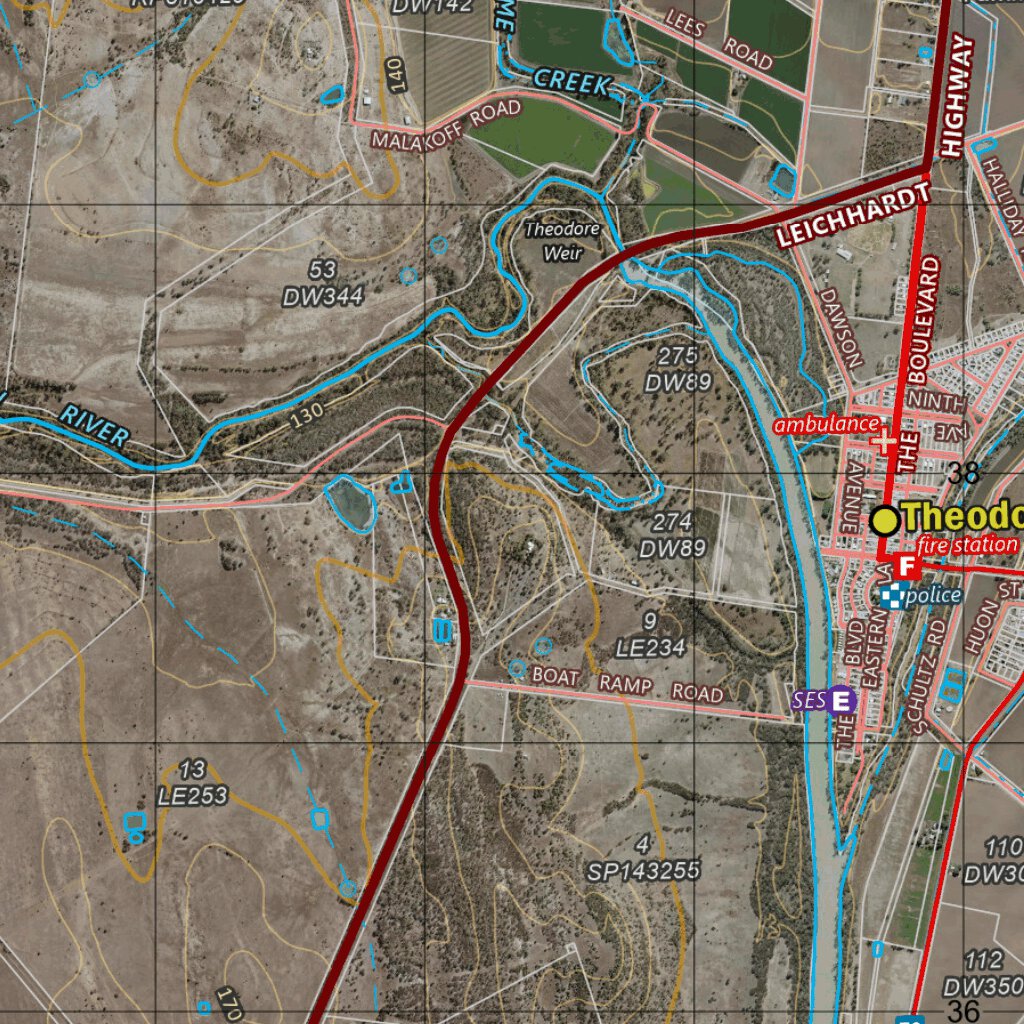 Theodore (8948-3i) Map by Department of Resources | Avenza Maps