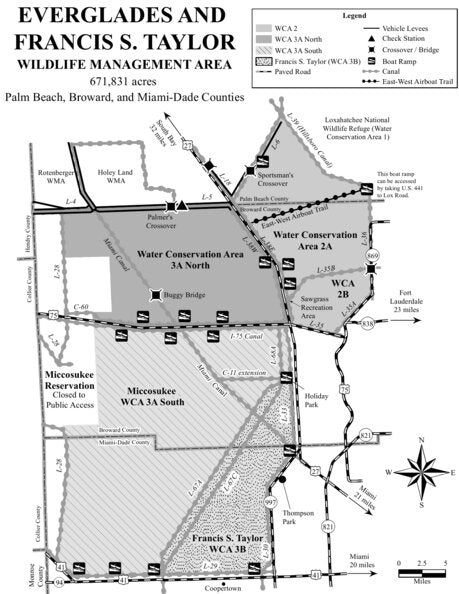 Everglades & Francis S. Taylor WMA Brochure Map by Florida Fish and ...