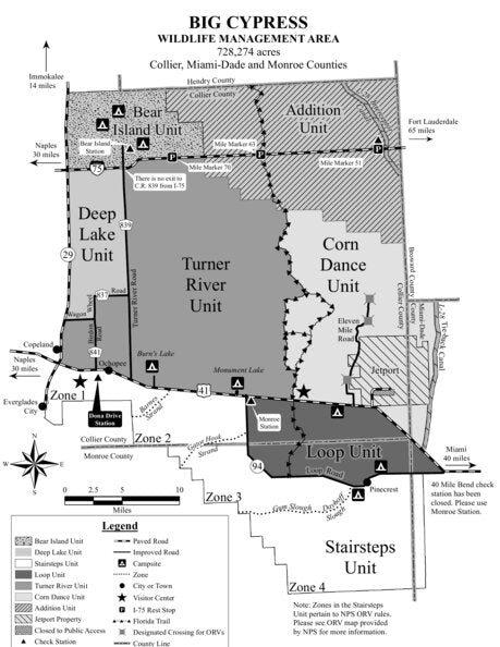 Big Cypress WMA Brochure Map by Florida Fish and Wildlife Conservation ...
